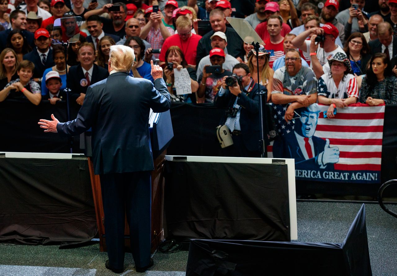 Trump is returning to campaign roots at rally in Indiana