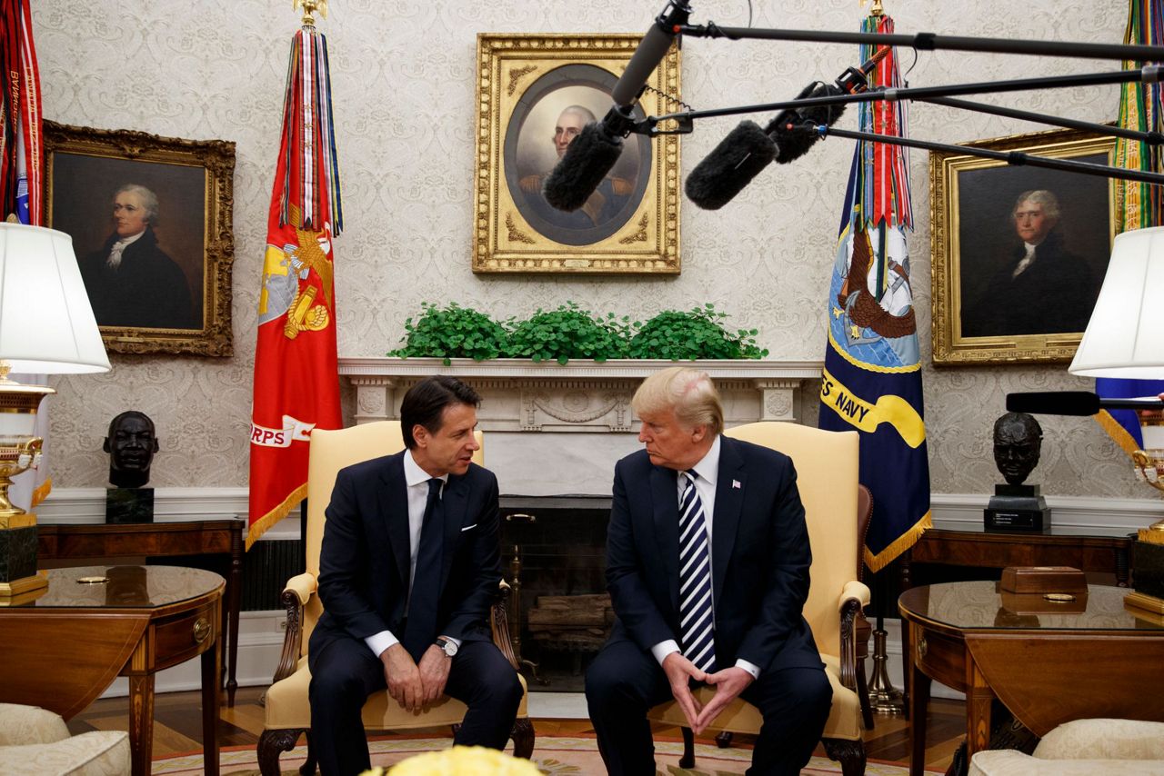 Trump meeting with Italy's Conte at White House