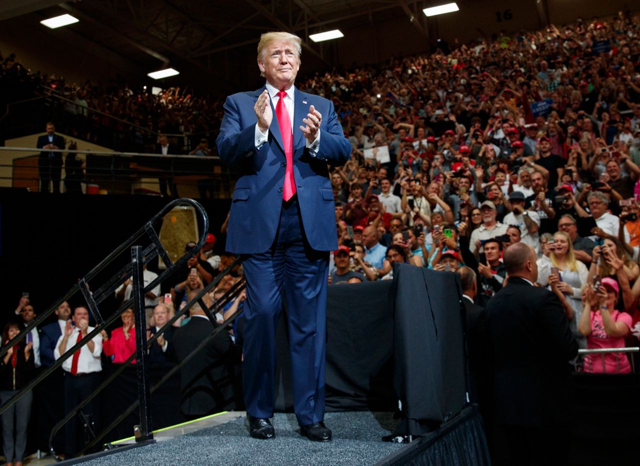Trump is returning to campaign roots at rally in Indiana