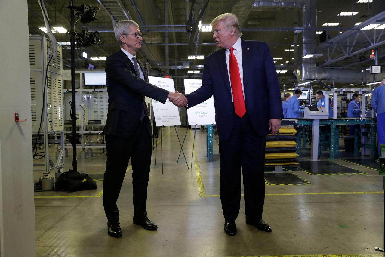 Escaping impeachment, Trump to showcase Apple plant in Texas