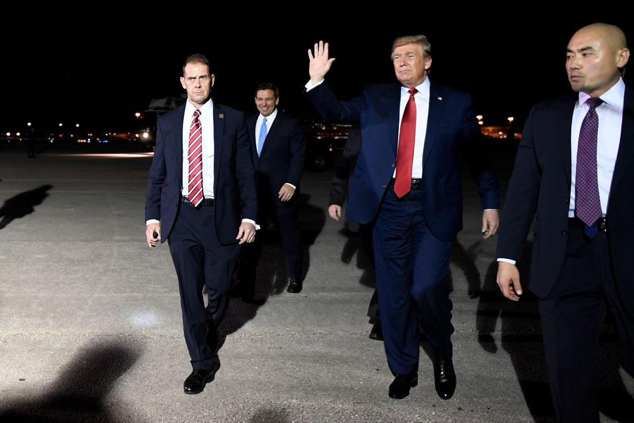 The Latest: New chant at Trump rally: ‘Conan, Conan’