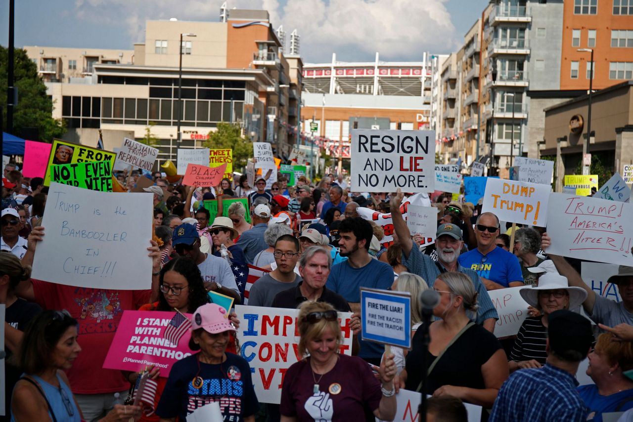 The Latest: Thousands line up hours ahead of Trump rally