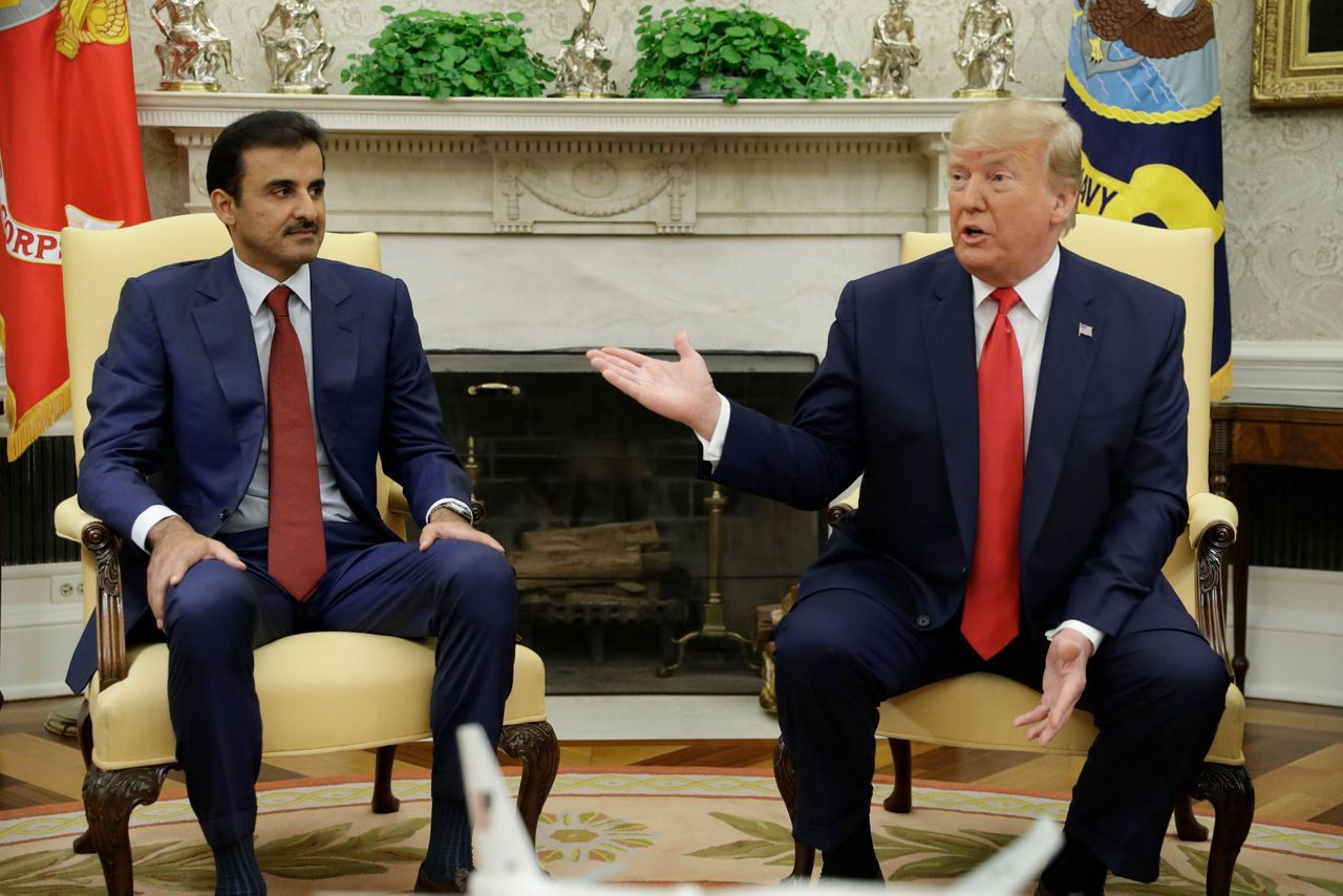 Trump, emir of Qatar meet for talks