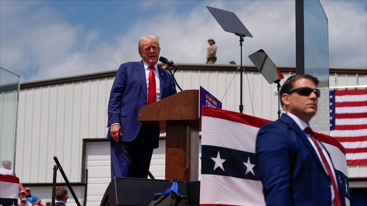 Trump holds first outdoor rally since assassination attempt