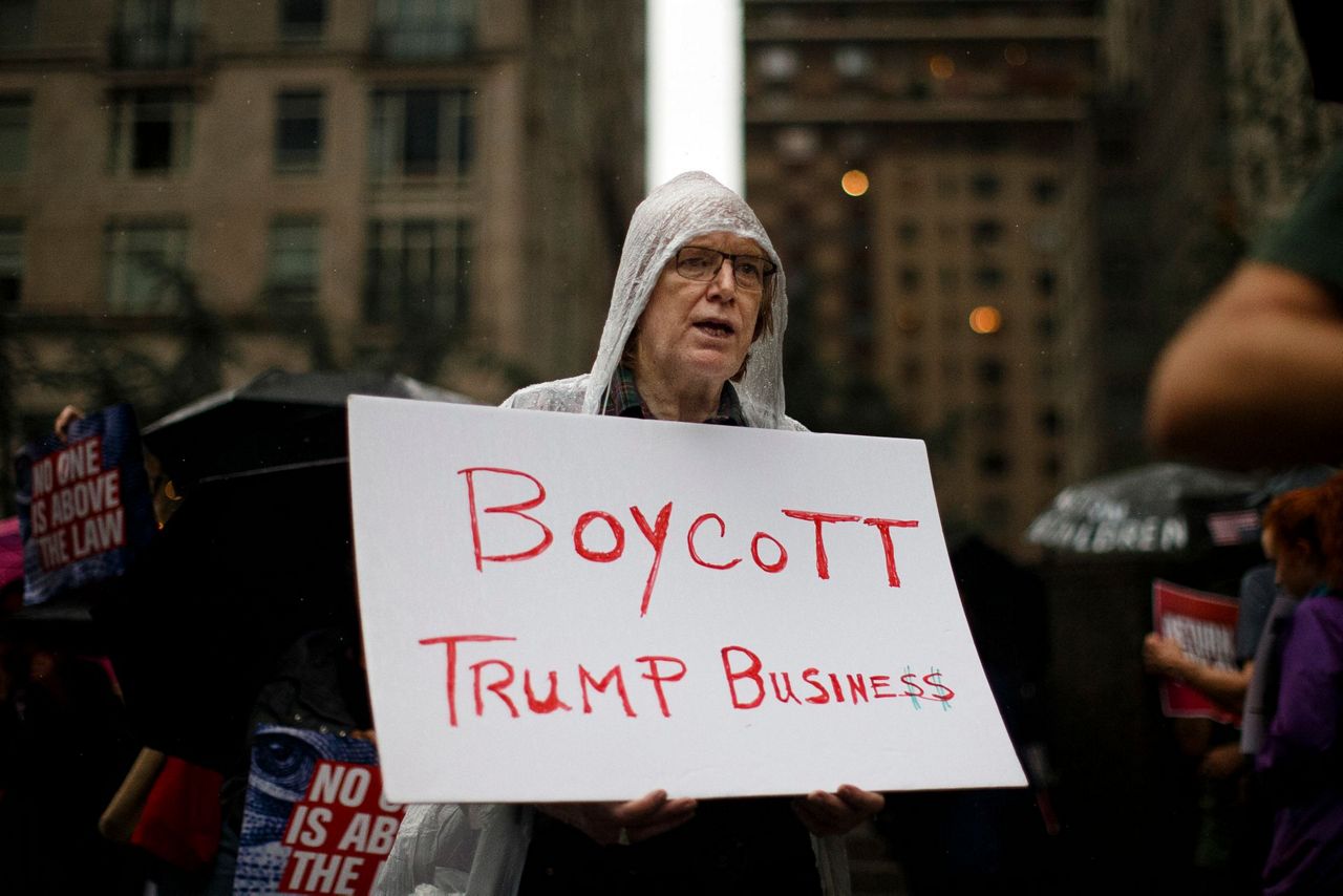 Profiting off presidency? Trump biz takes hit since election
