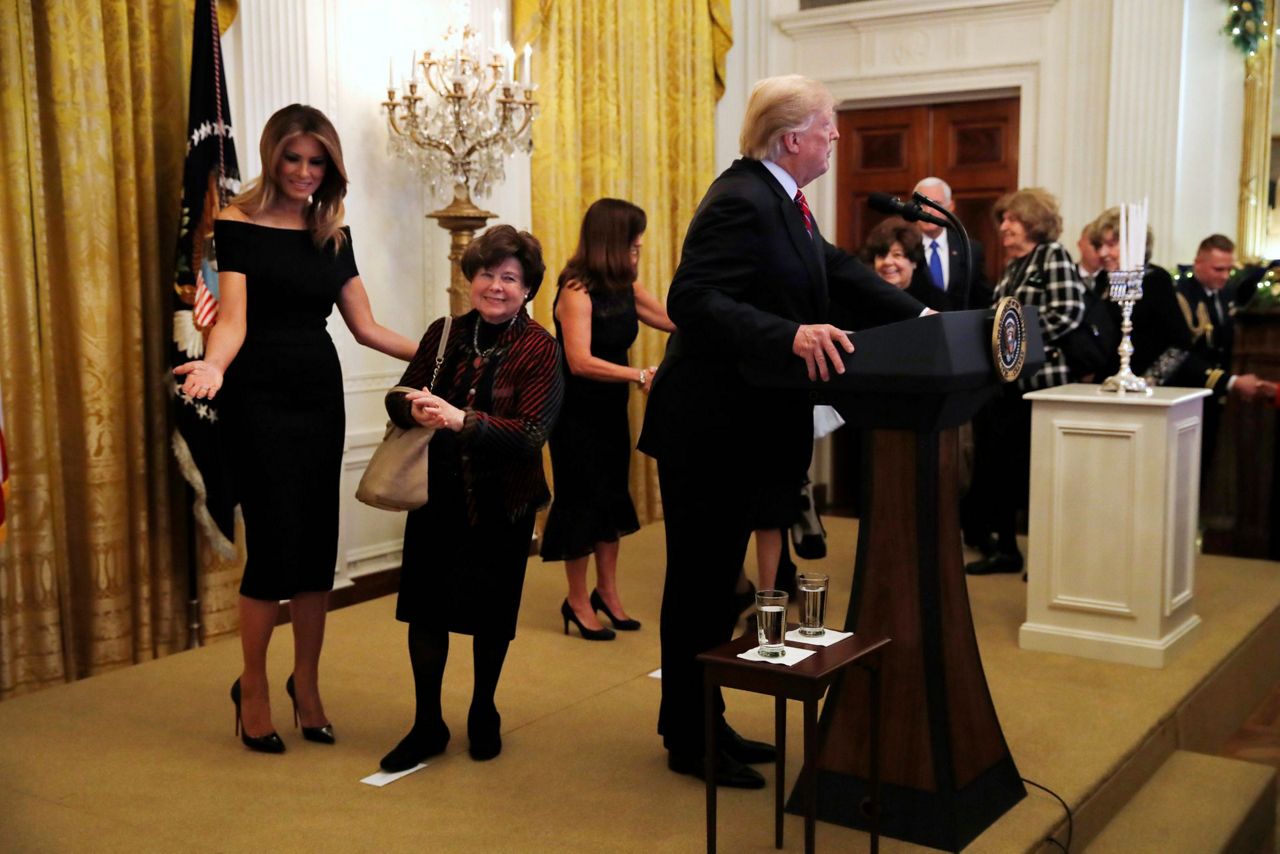 Trump celebrates Hanukkah with 8 Holocaust survivors