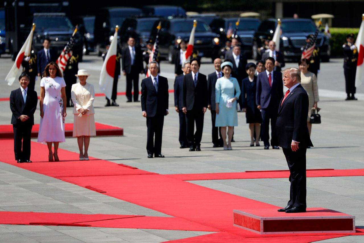 The Latest: Trump meets Japan's Emperor Naruhito