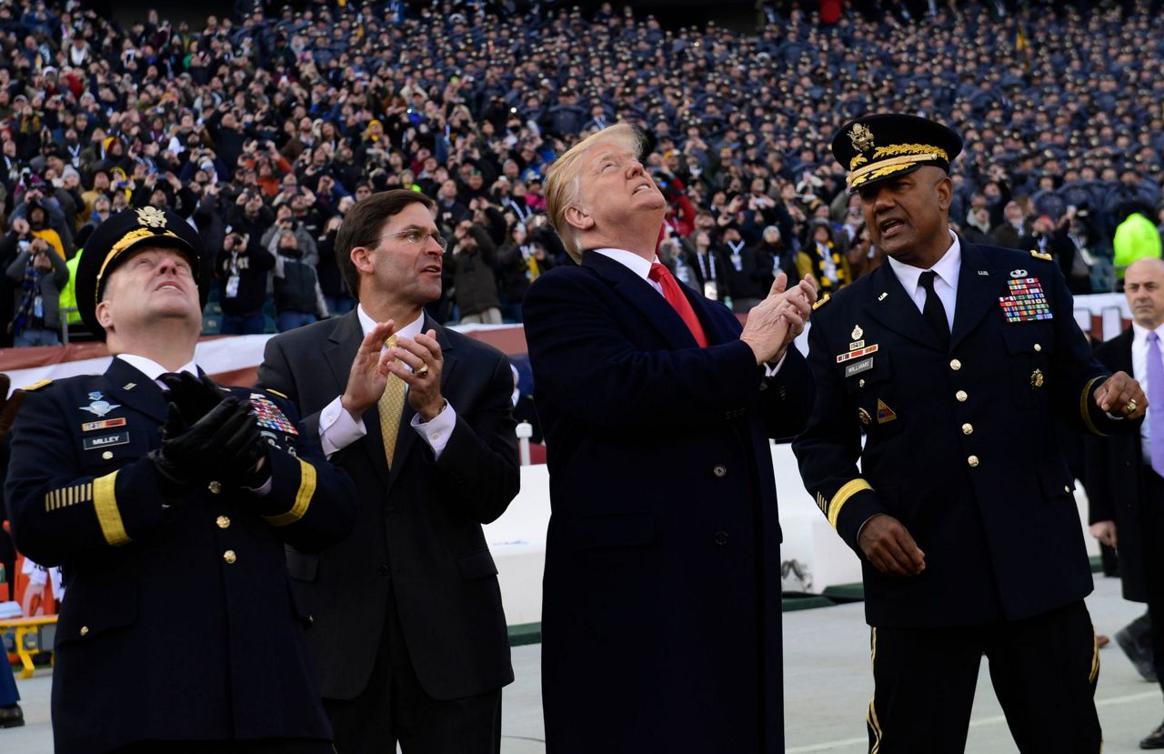 Army beats Navy for 3rd straight time and Trump at game