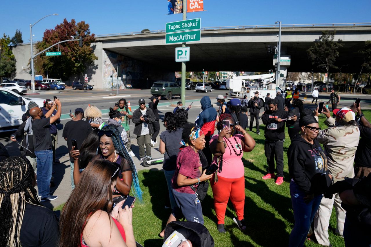 Tupac Shakur has an Oakland street named for him 27 years after his death