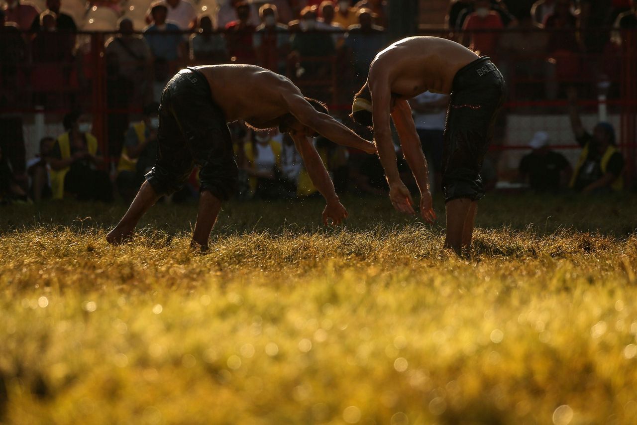 AP PHOTOS: Oil wrestling festival returns in Turkey
