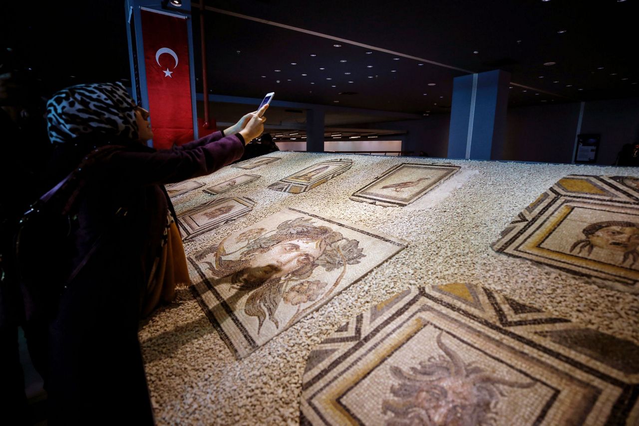 Turkey displays ancient mosaics returned from US