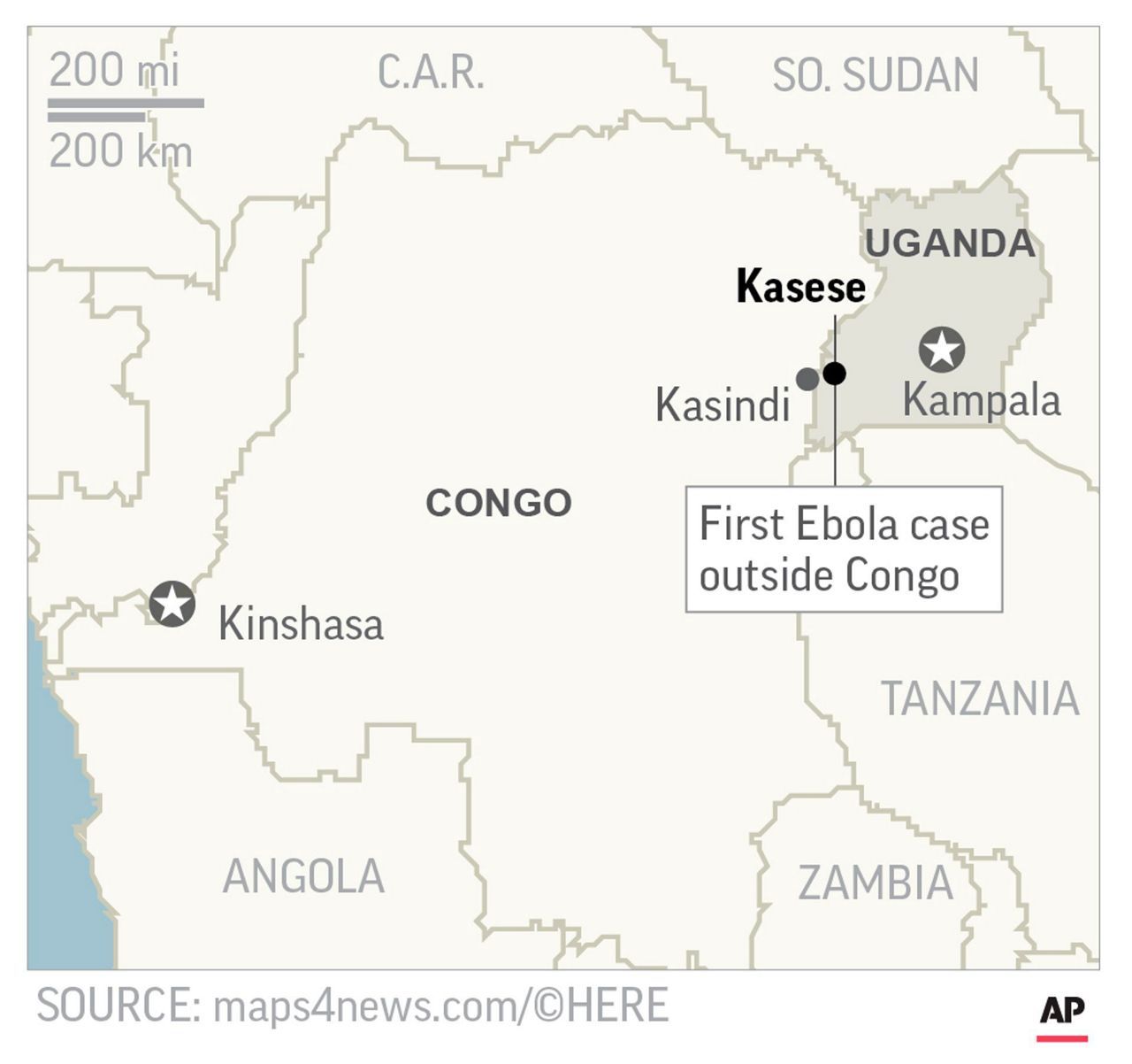 2nd Ebola death in Uganda after outbreak crosses border