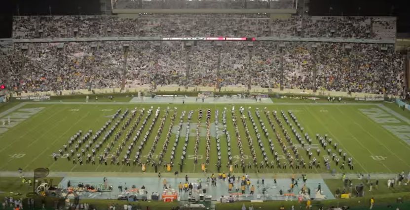 UNC and NC A&T Bands Unite for Halftime Performance