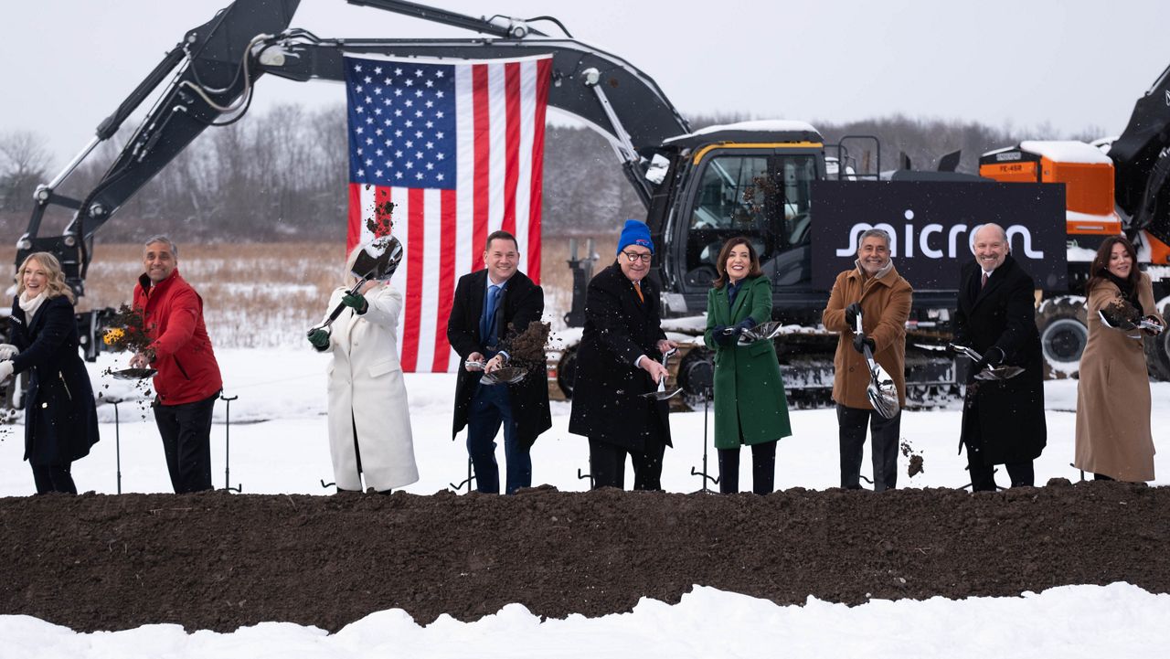 Political sparks fly at Micron groundbreaking