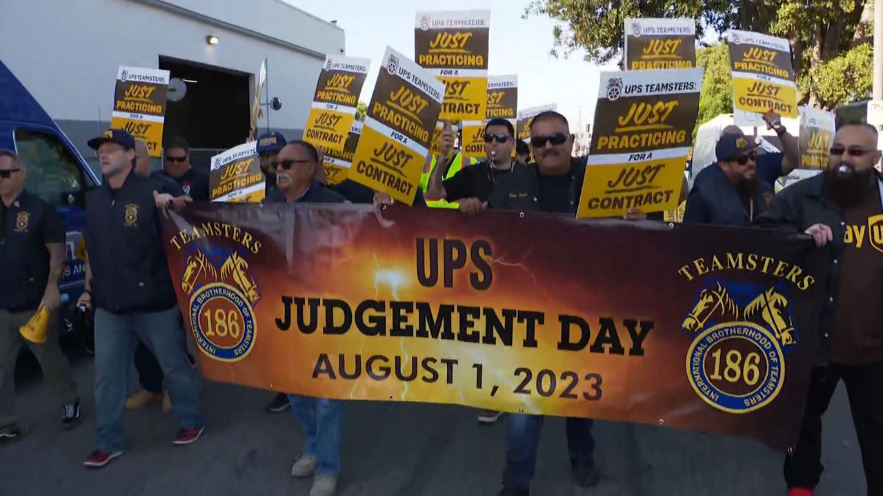 UPS Teamsters rally in LA as Aug. 1 deadline approaches