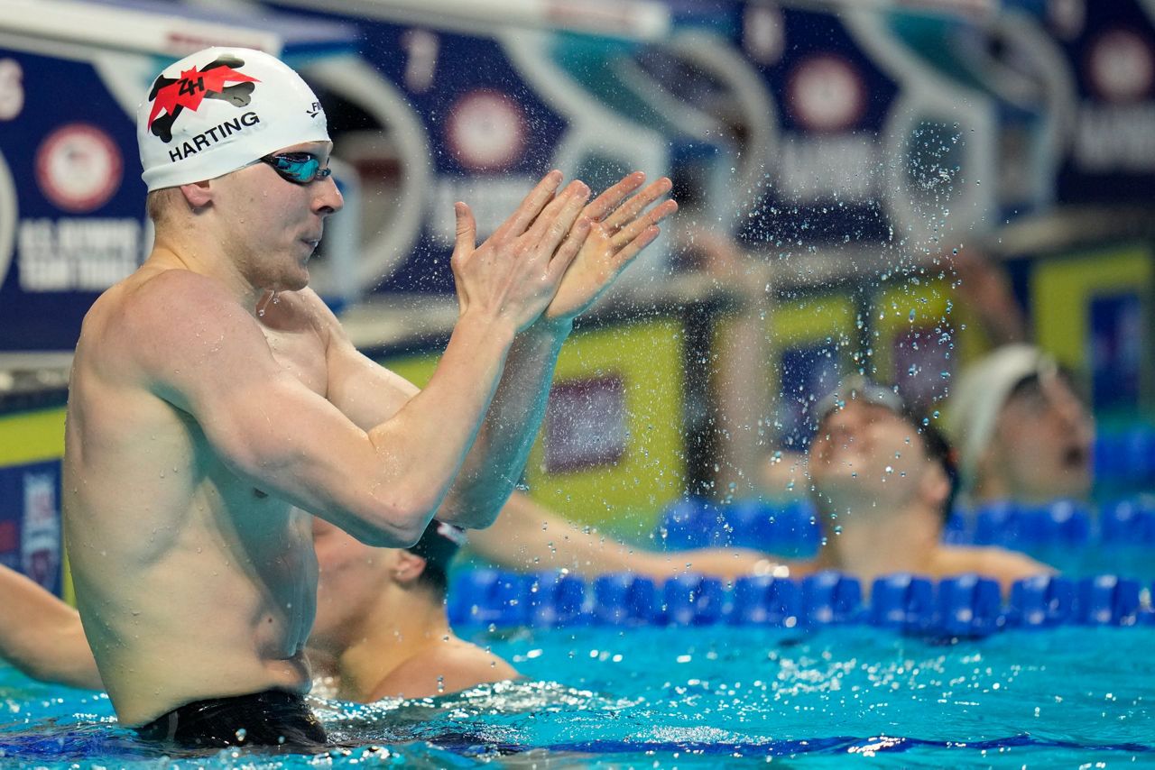 One down, one to go: Ledecky starts busy night with win