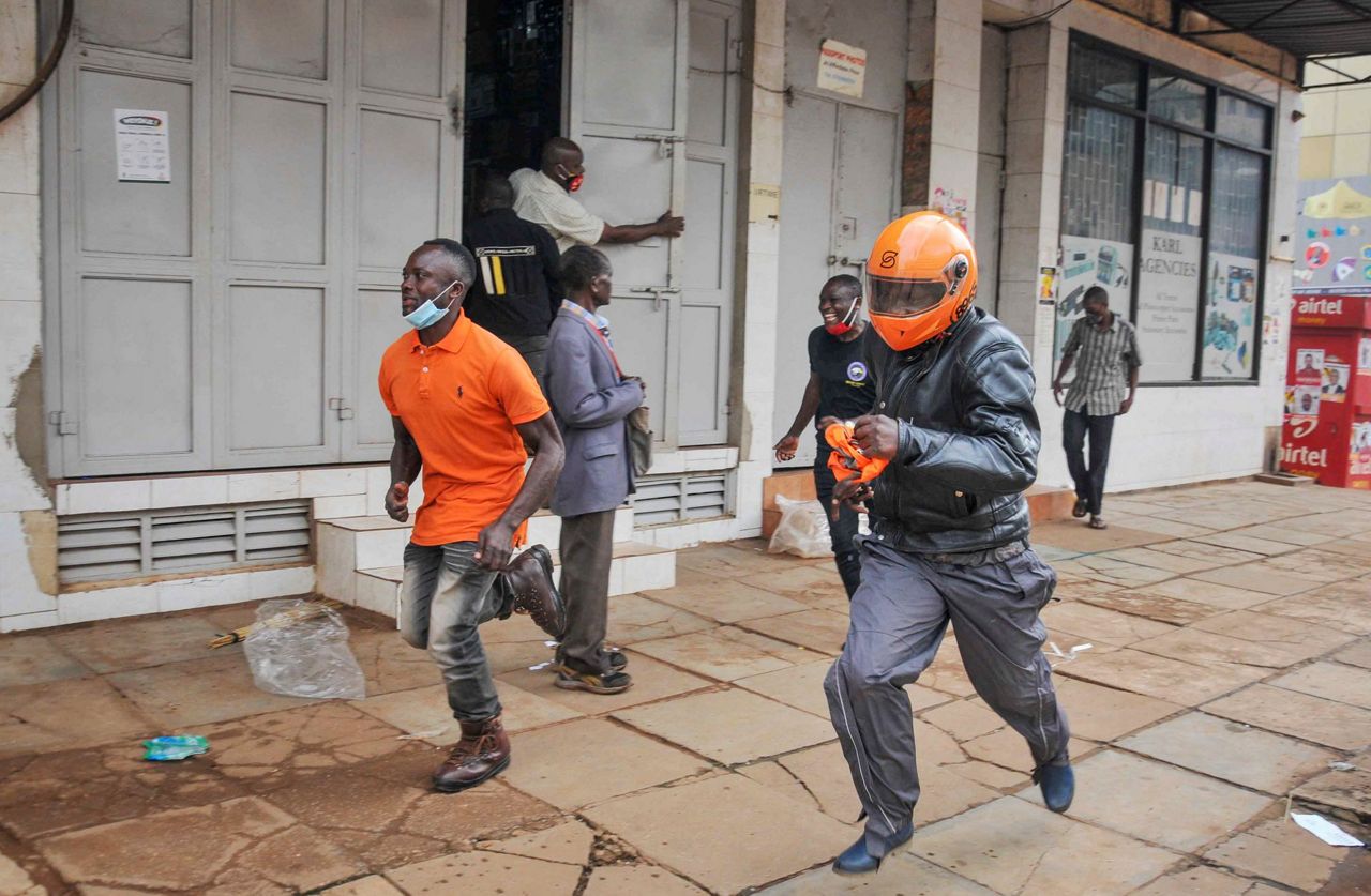 Protests in Uganda's capital as Bobi Wine arrested