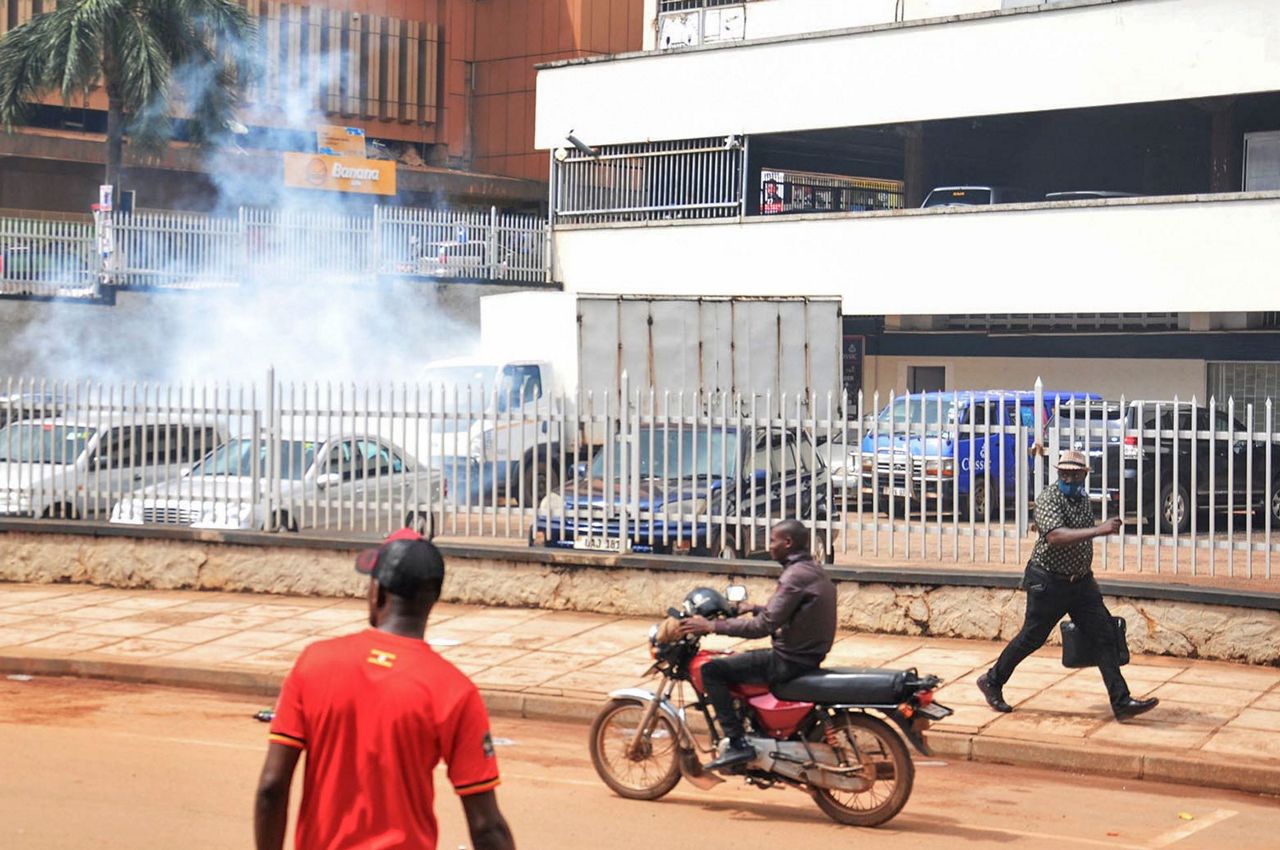Protests in Uganda's capital as Bobi Wine arrested