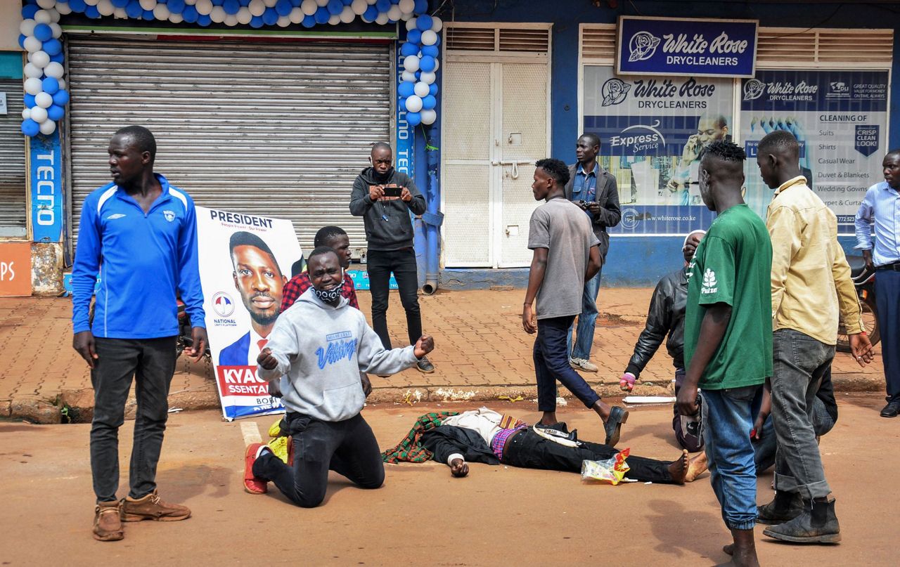 Protests in Uganda's capital as Bobi Wine arrested
