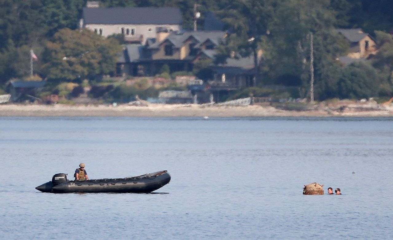 Bomb technicians detonate mine in Puget Sound
