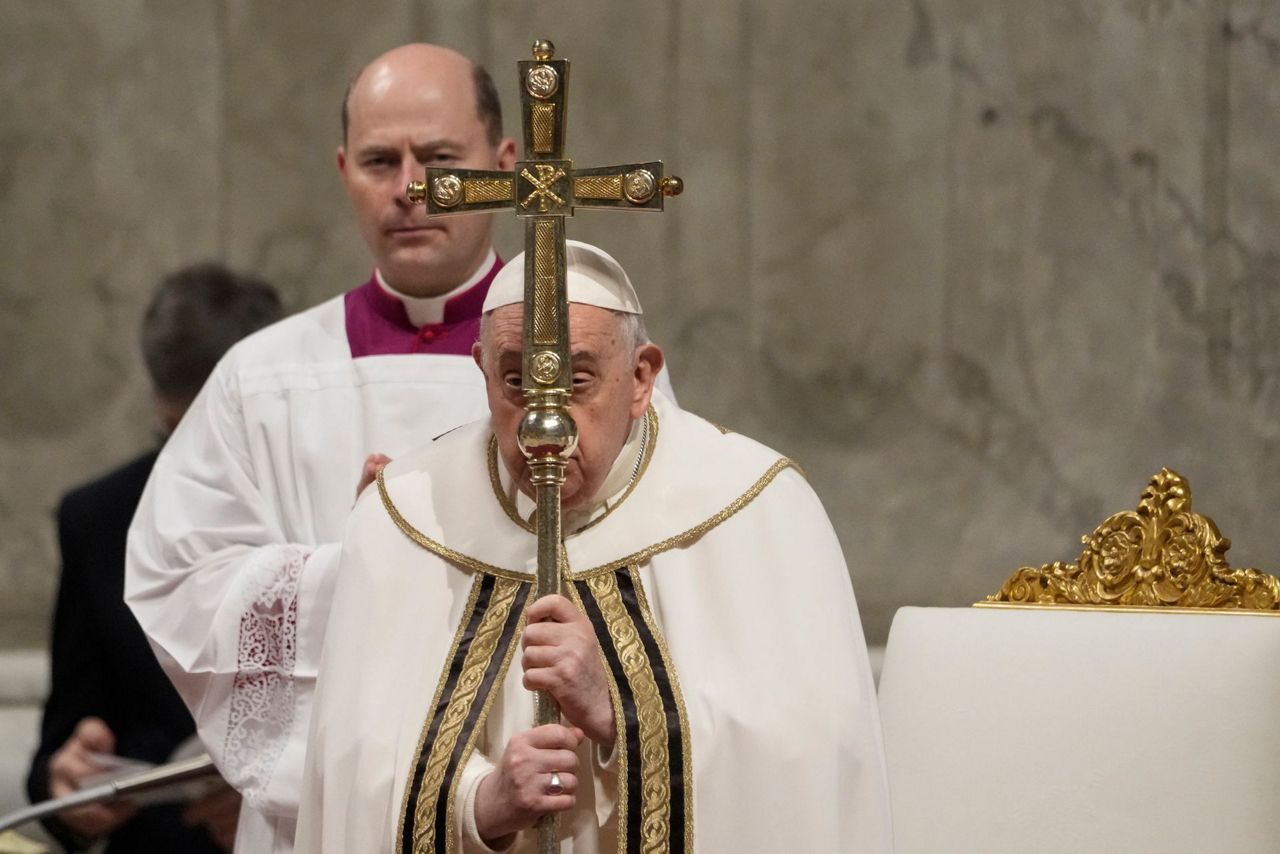 Pope says 'our hearts are in Bethlehem' as he presides over the ...
