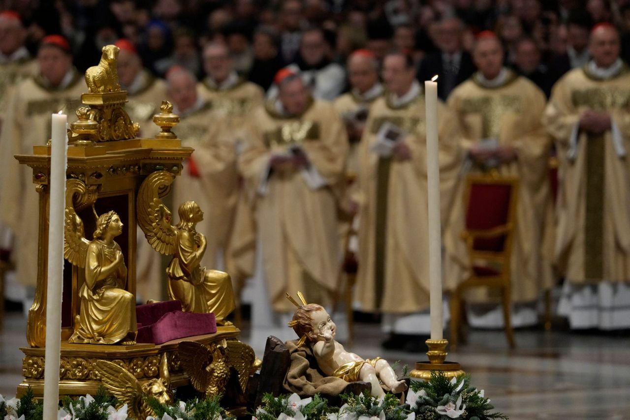 Pope says 'our hearts are in Bethlehem' as he presides over the ...