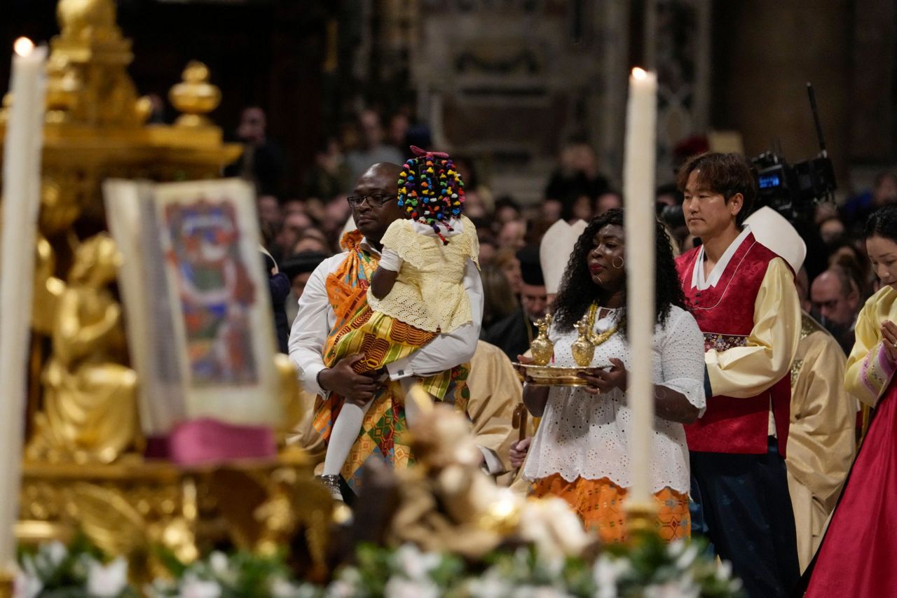 Pope says 'our hearts are in Bethlehem' as he presides over the ...