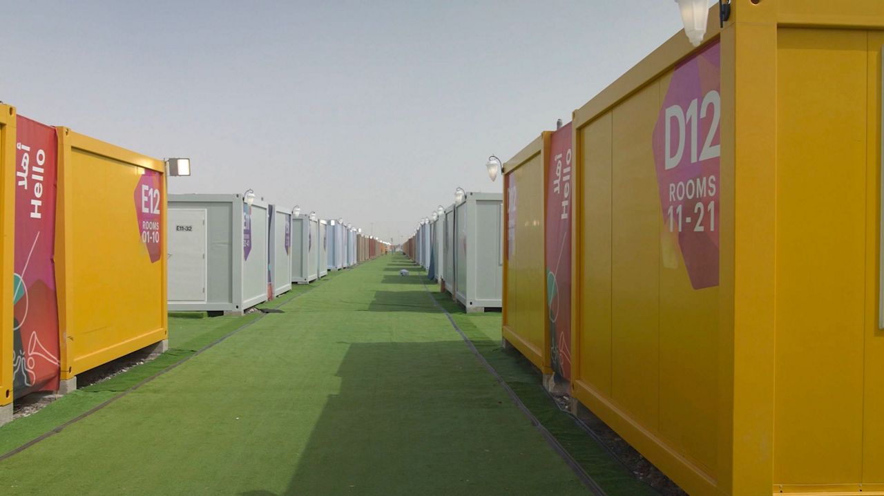 Qatar unveils 6,000 cabin World Cup fan village in desert