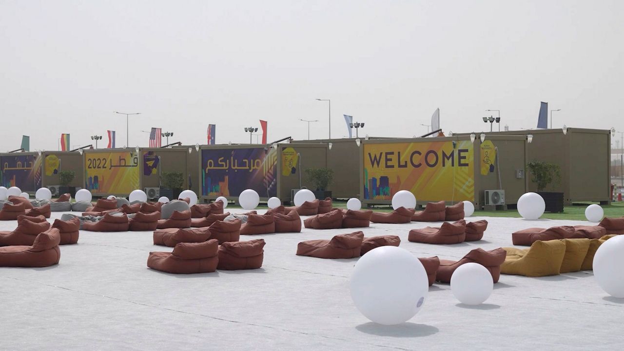 Qatar unveils 6,000 cabin World Cup fan village in desert