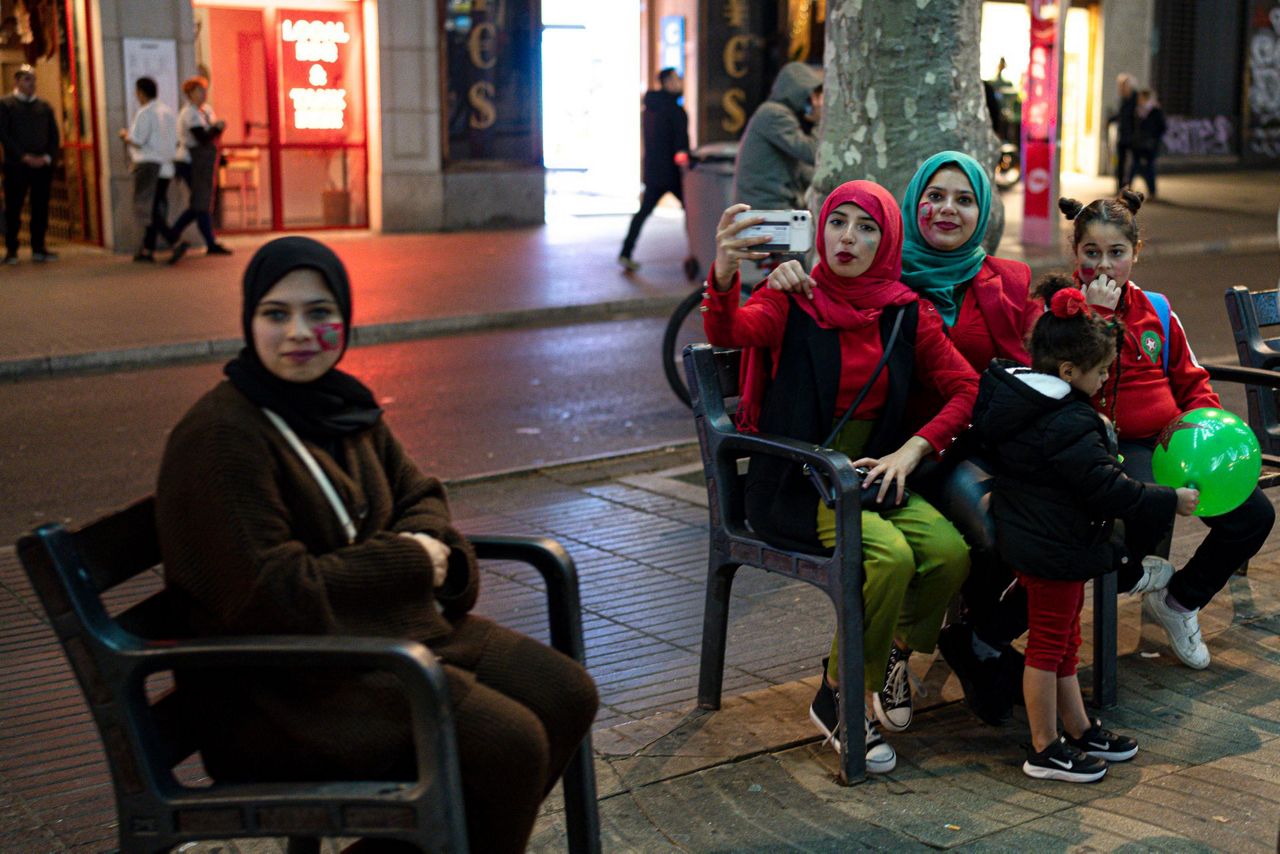 Moroccans celebrate historic World Cup win against Spain