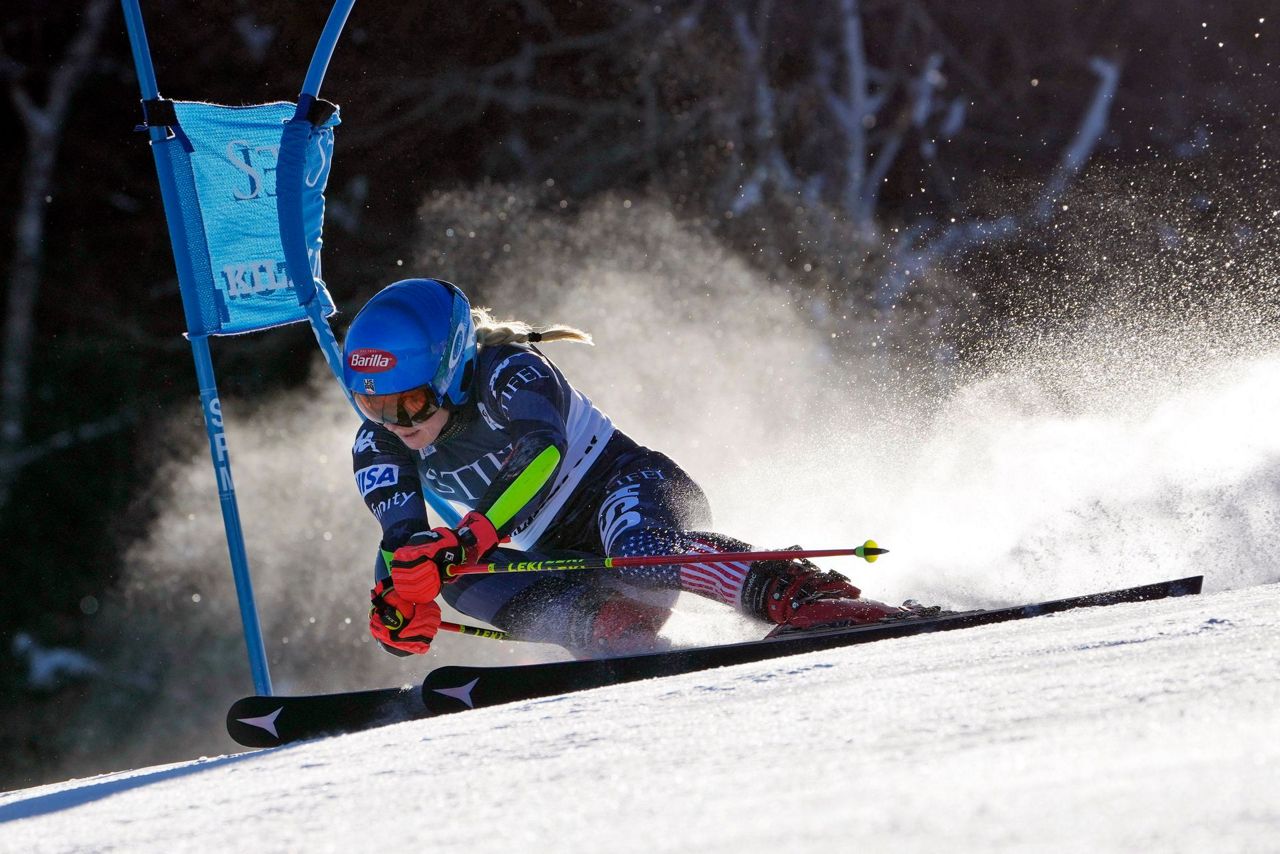 Olympic champion Hector leads after 1st run of World Cup GS