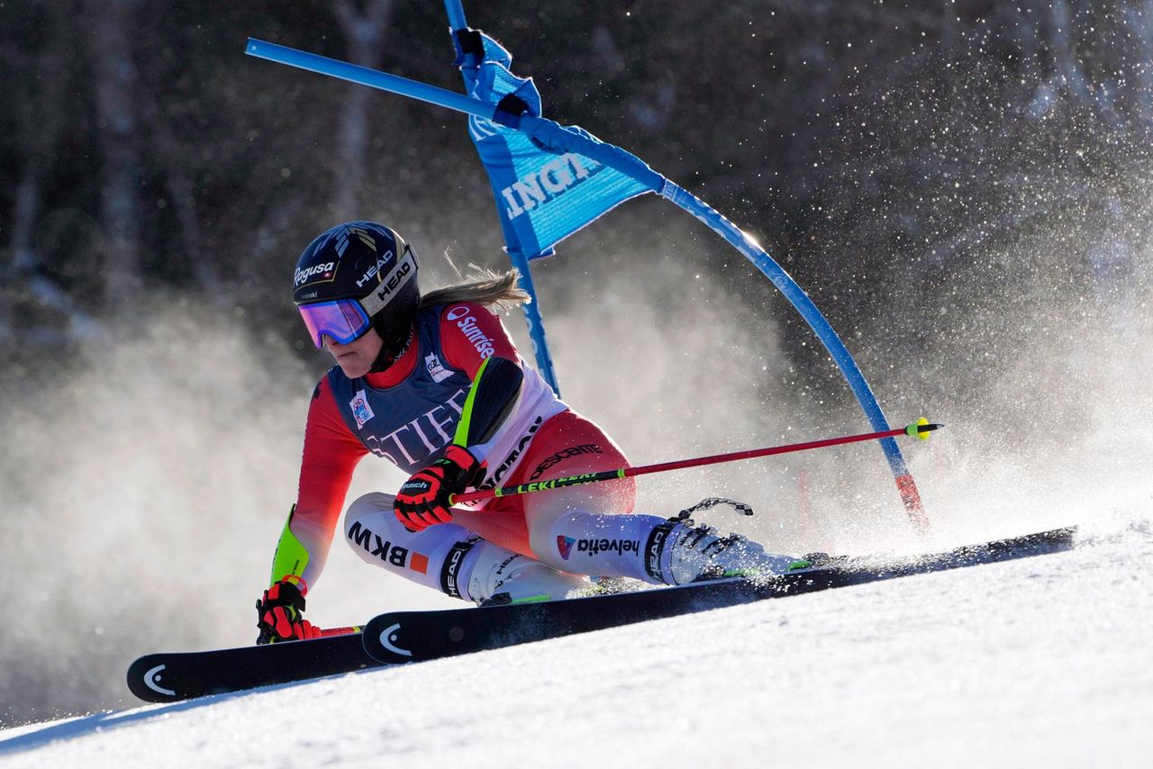 Olympic champion Hector leads after 1st run of World Cup GS