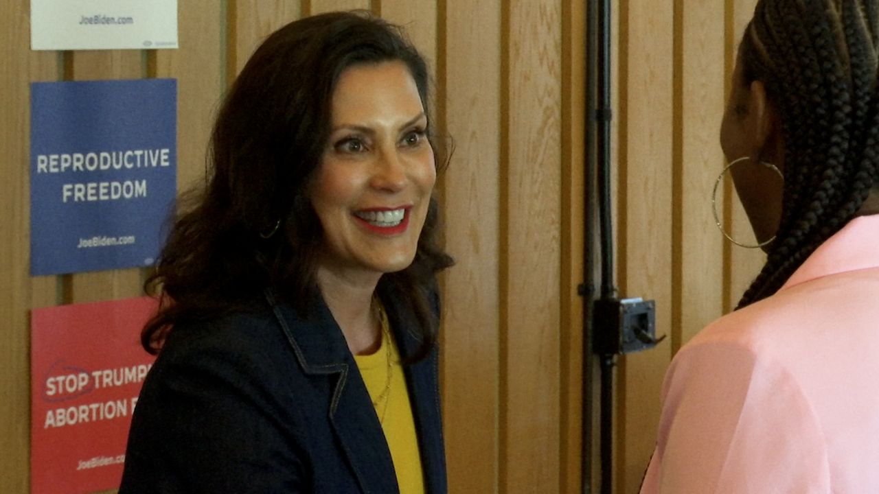 Michigan governor campaigns for Biden in Wisconsin