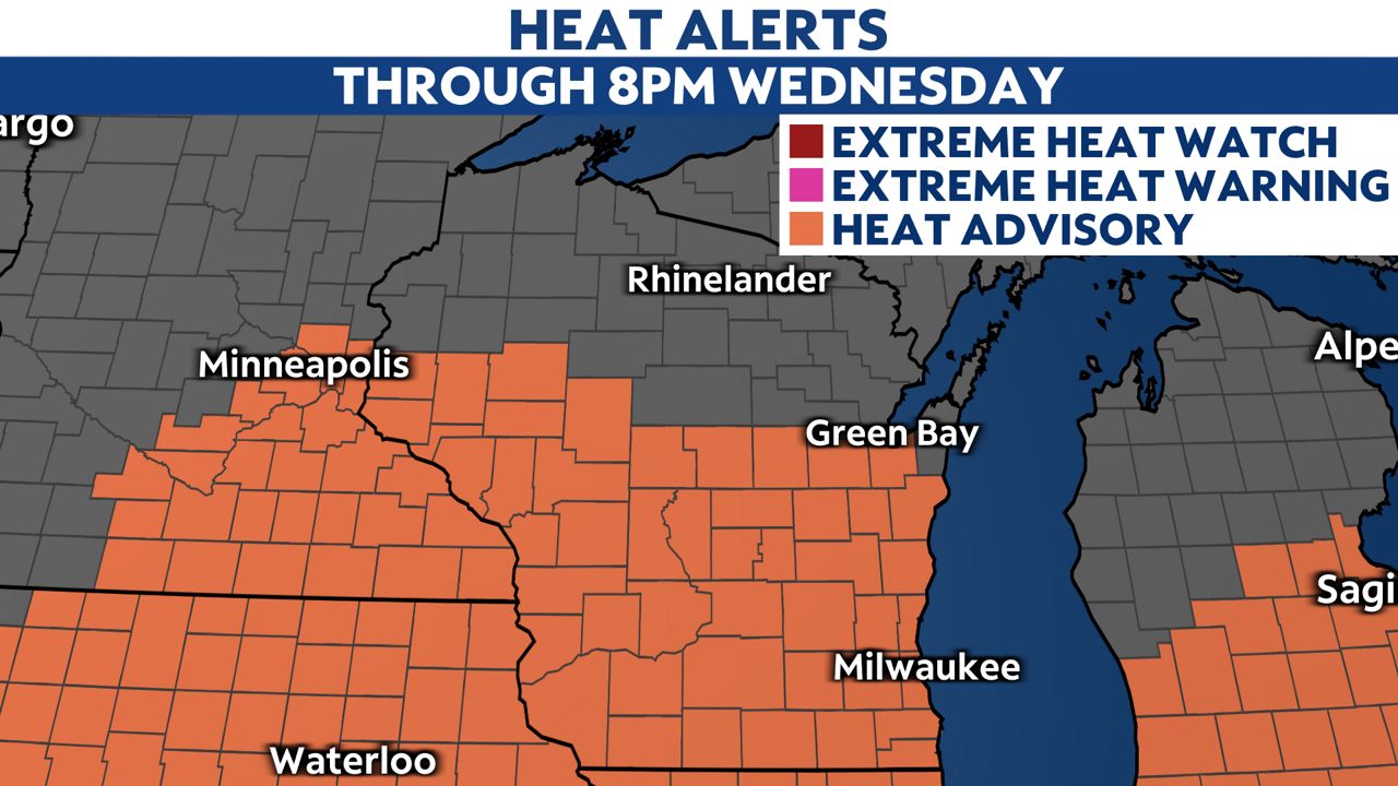 Hot weather and thunderstorms in Wisconsin