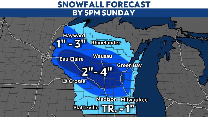 Talking about snow for Sunday in Wisconsin