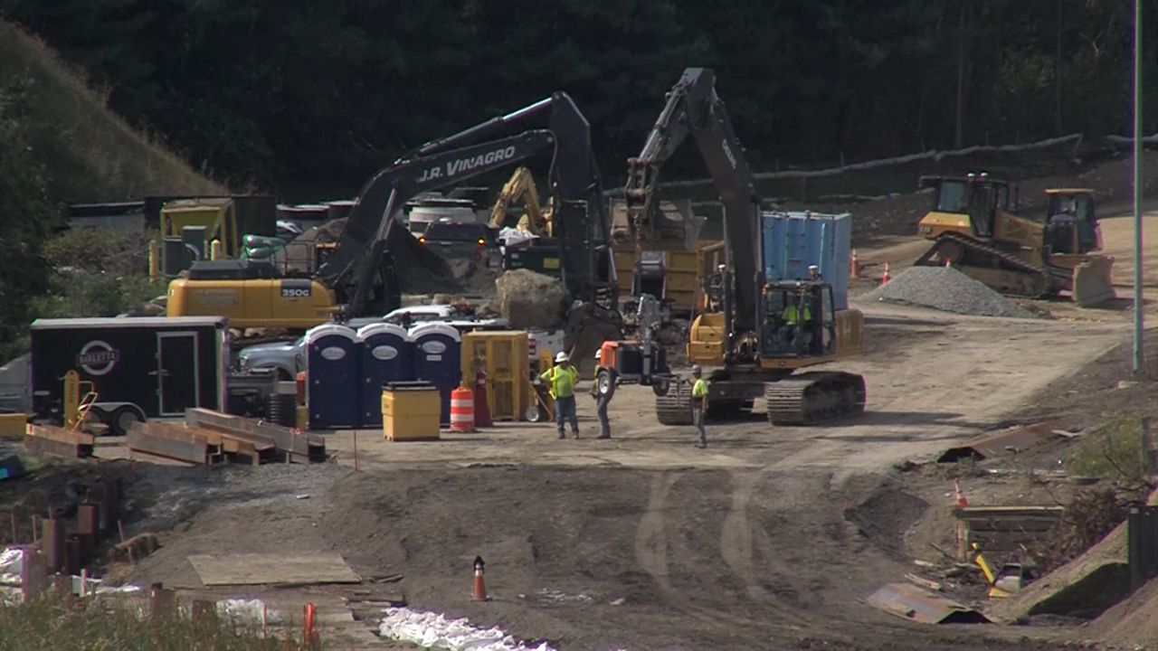 Early stages of I-495/I-90 interchange improvements
