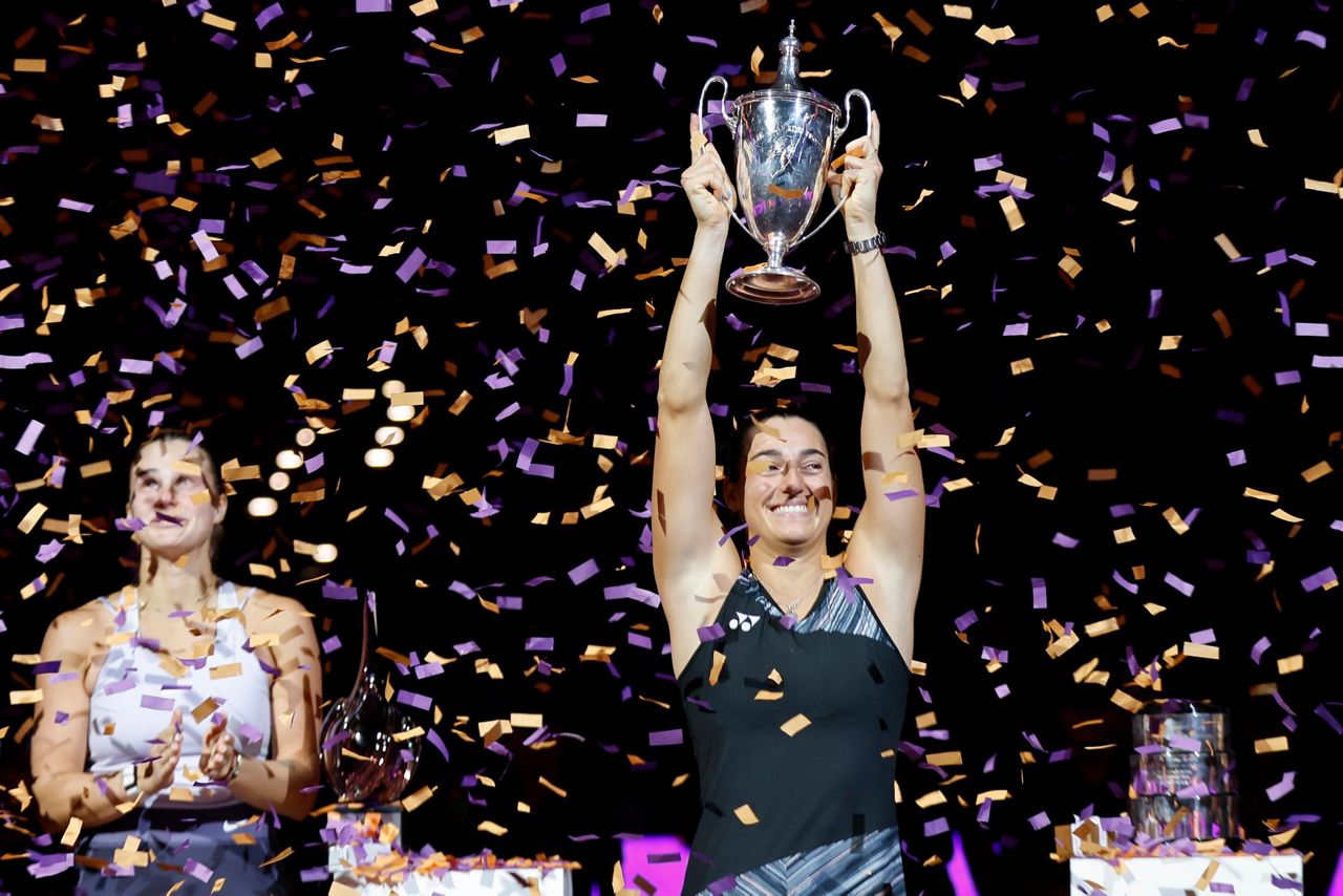 Garcia beats Sabalenka in straight sets for WTA Finals title