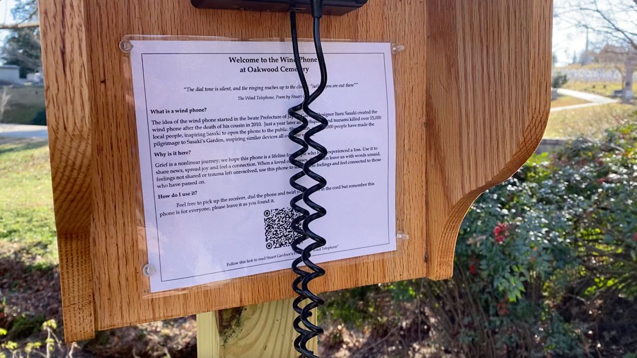 Wind phone installed at Raleigh cemetery