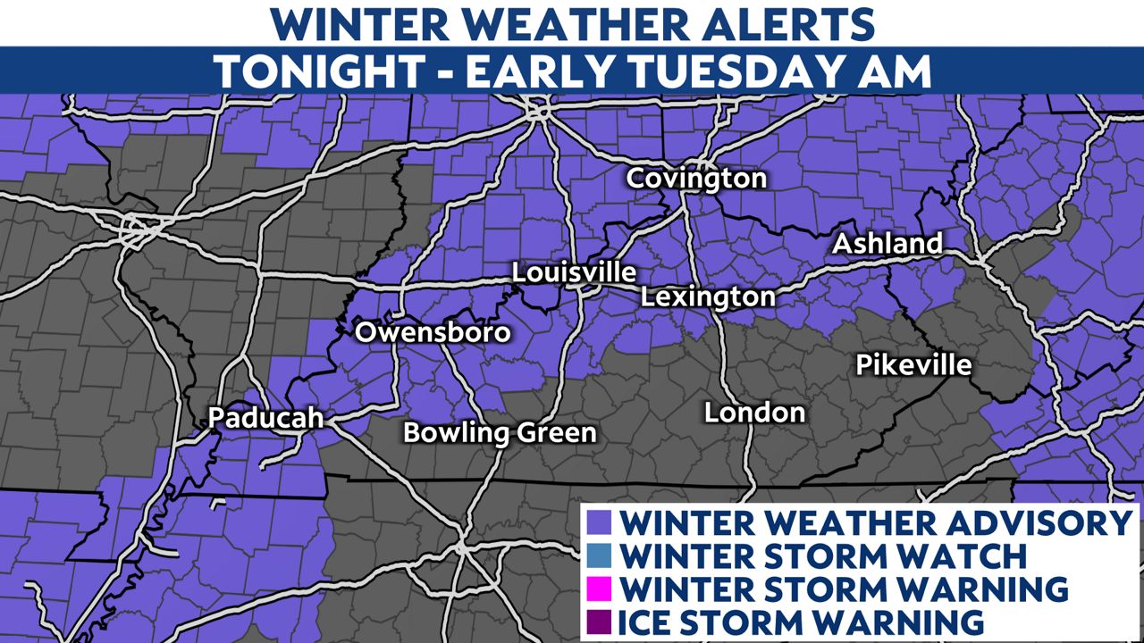 Accumulating snow ahead overnight into Tuesday