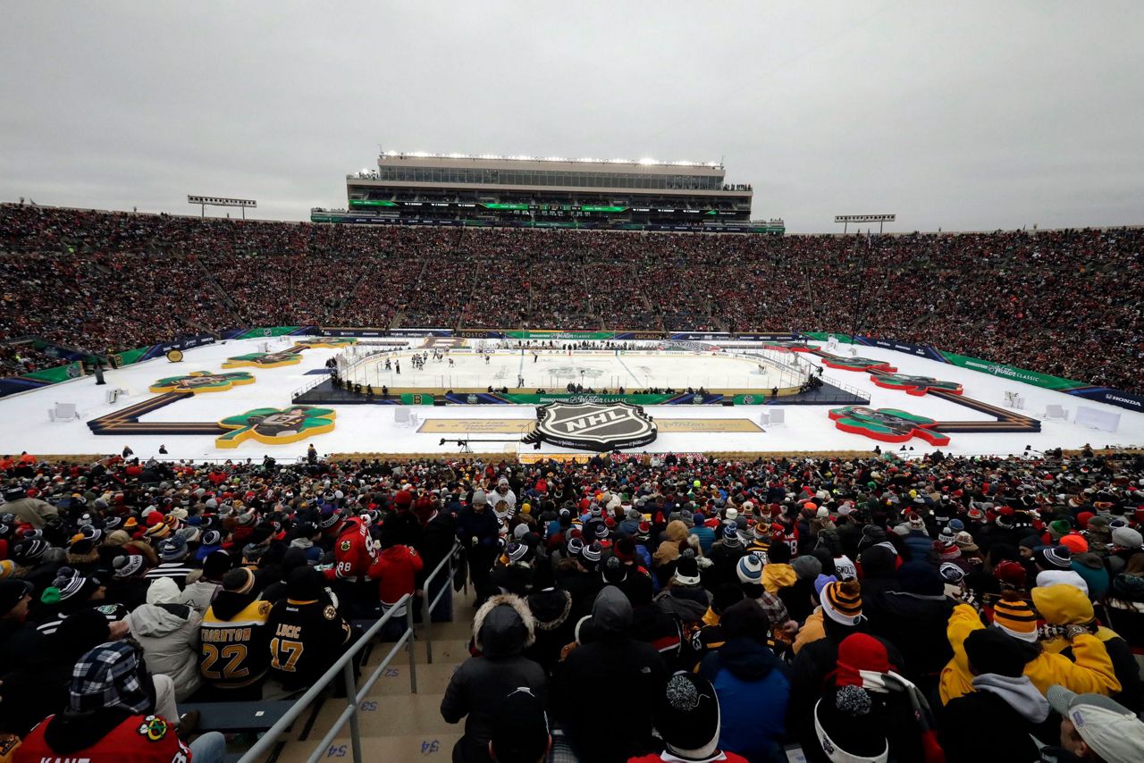 Pastrnak, Bruins beat Blackhawks 4-2 in Winter Classic