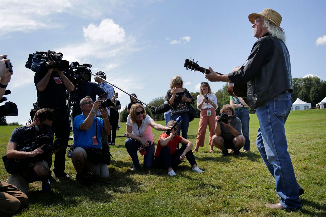 Groovy: Woodstock fans flock to concert site for anniversary