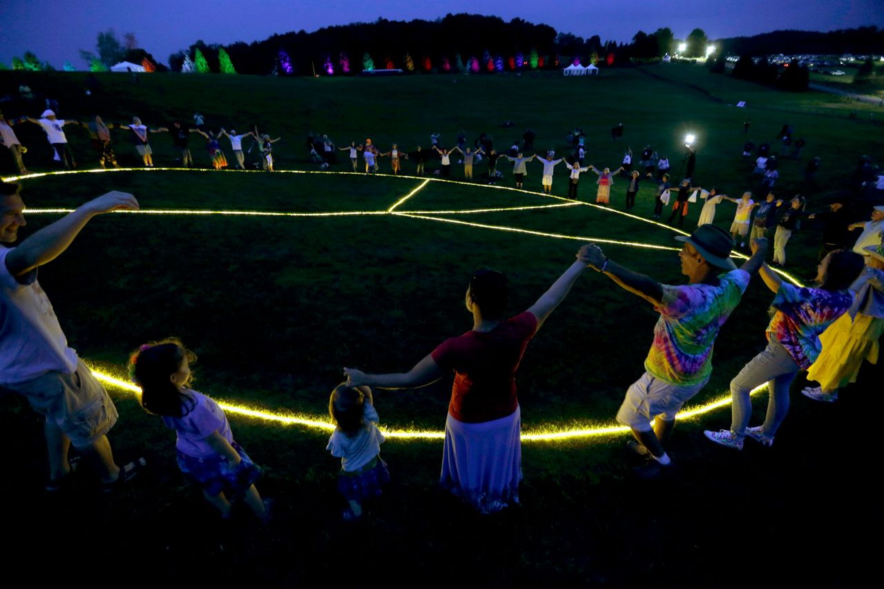 Groovy: Woodstock fans flock to concert site for anniversary