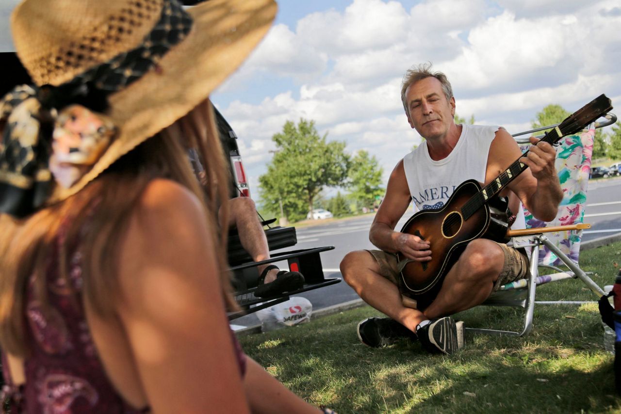 Groovy: Woodstock fans flock to concert site for anniversary