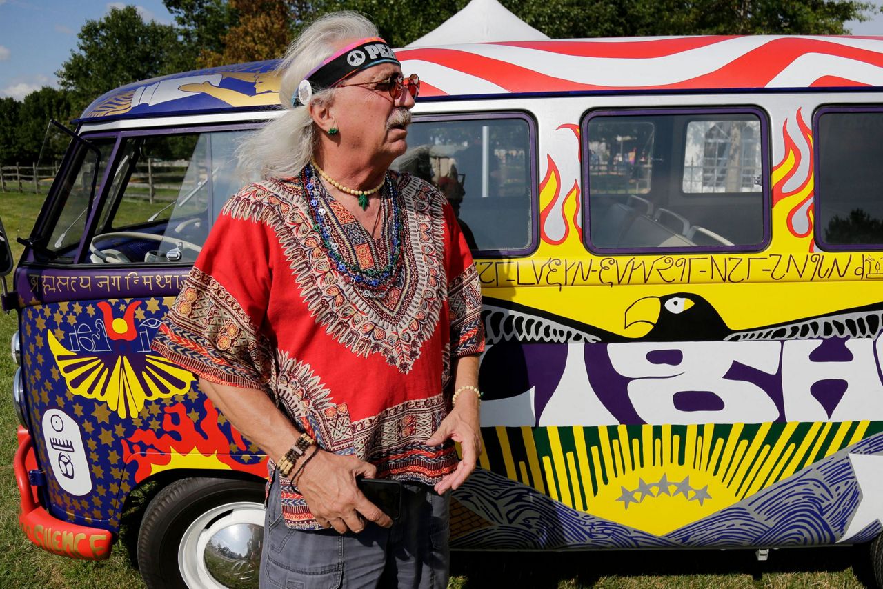 Groovy: Woodstock fans flock to concert site for anniversary