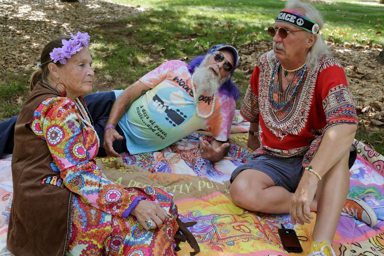 Groovy: Woodstock fans flock to concert site for anniversary