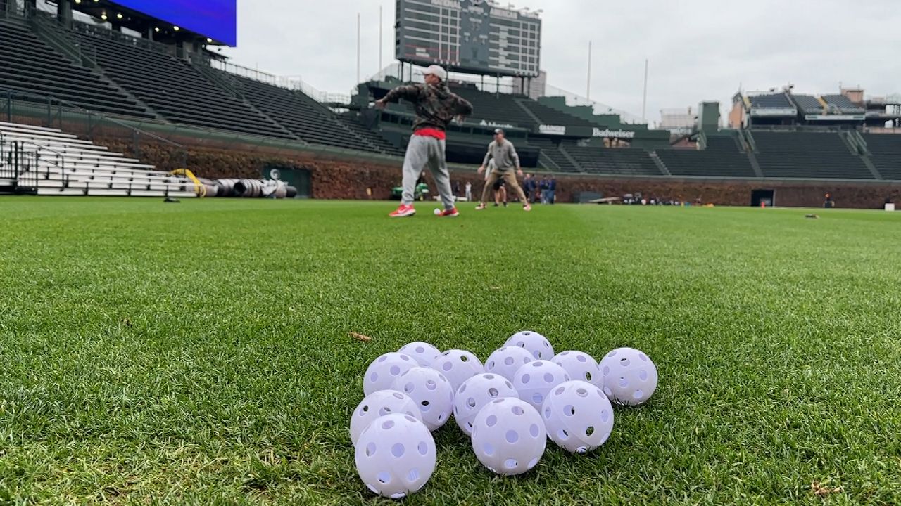 Wrigley Field transforms for OSU Northwestern game