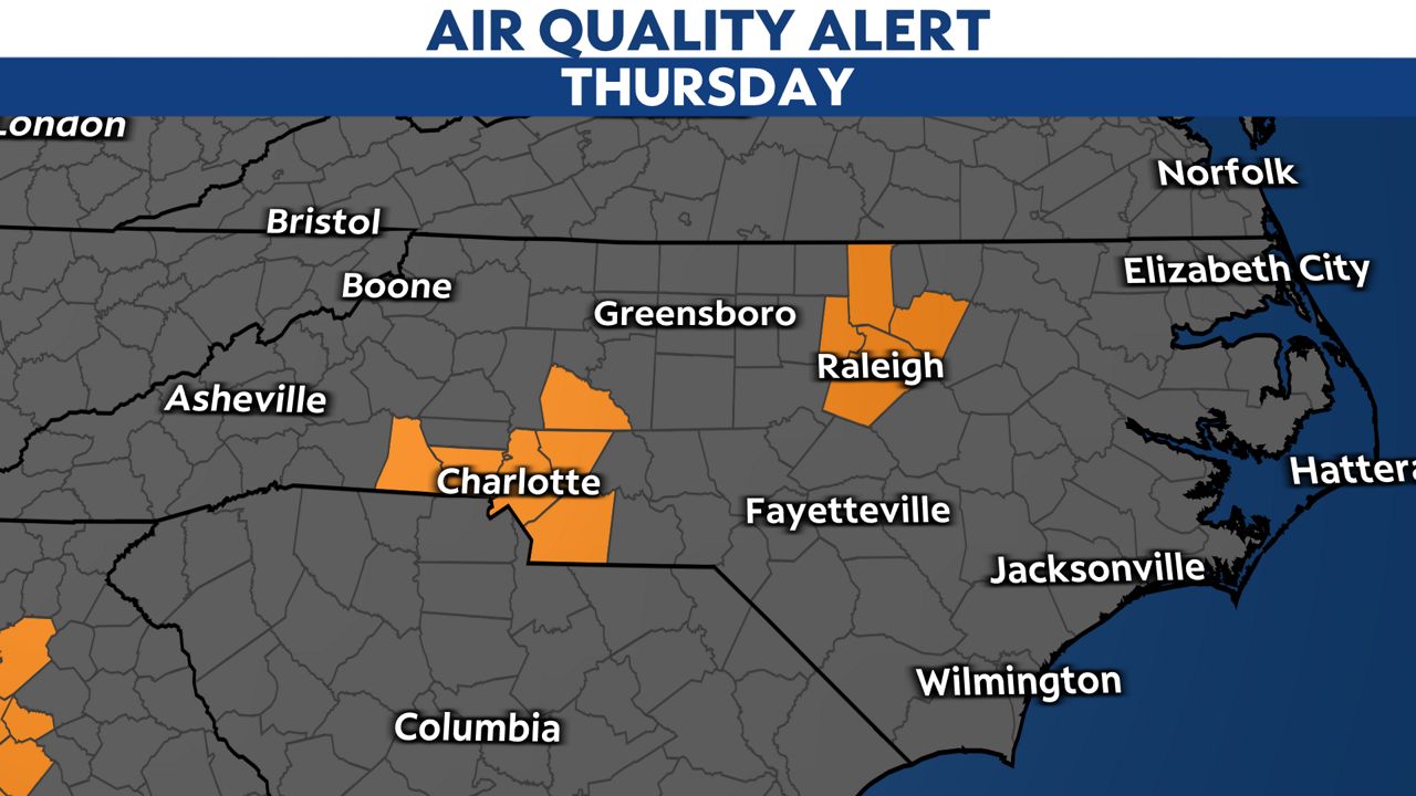 First Air Quality Alerts of the year issued in N.C. Thursday