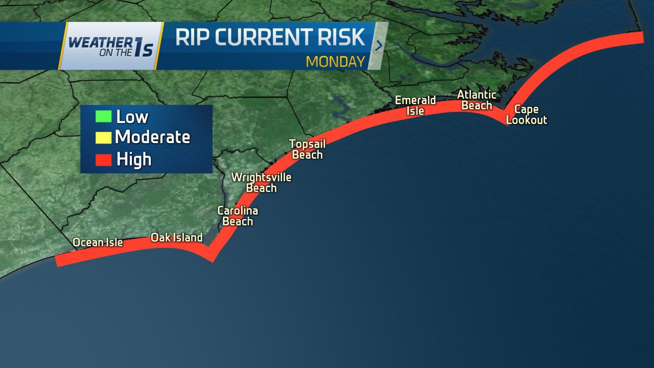 High Risk for Rip Currents Monday