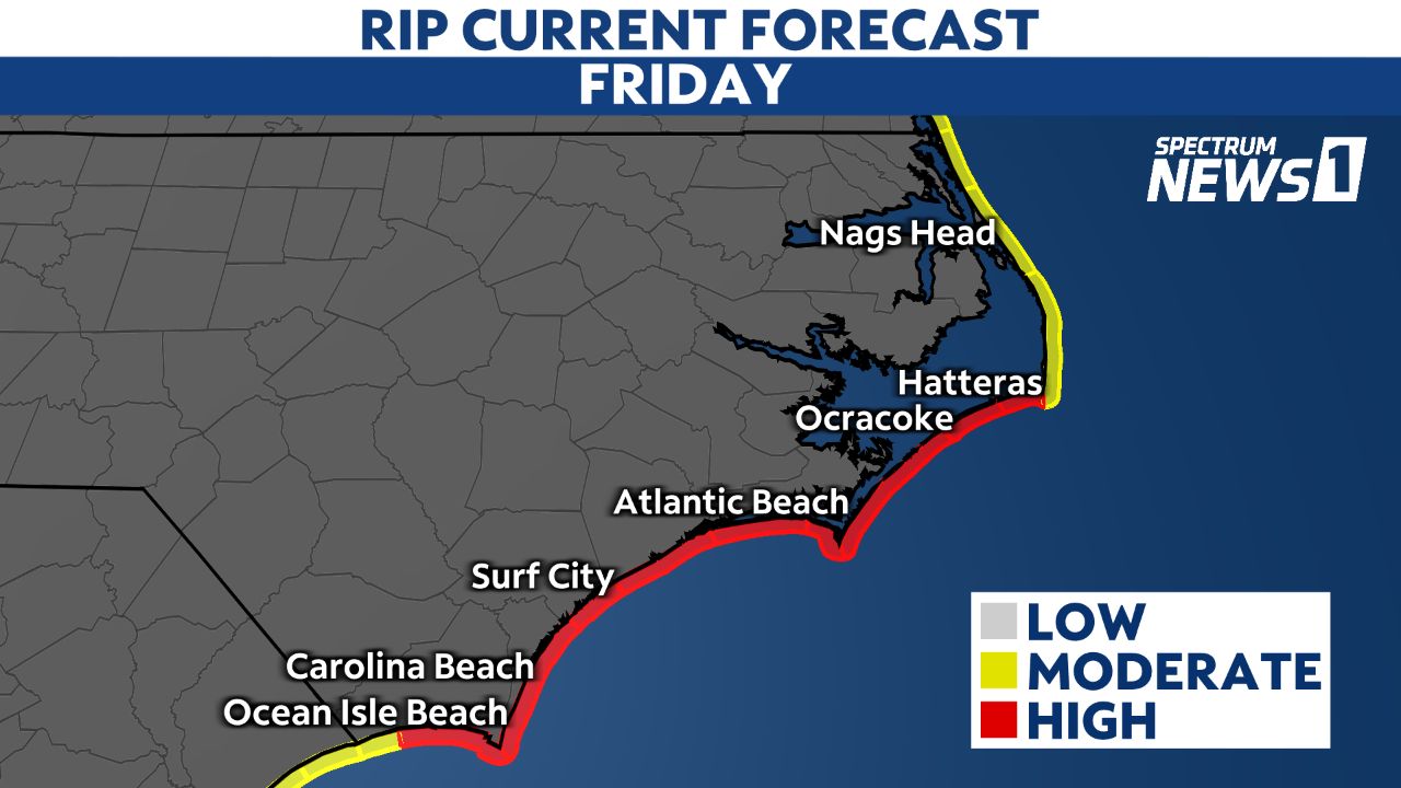 High danger of rip currents continues after Elsa