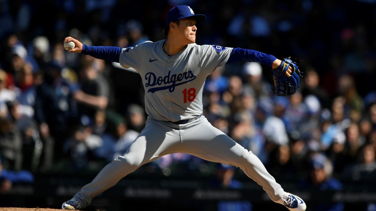 Yamamoto gets major league victory in Dodgers' win over Cubs